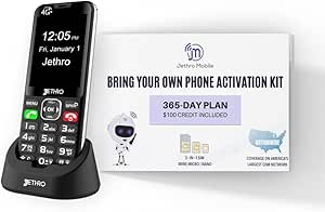 Amazon.com: Jethro SC490 4G Senior Cell Phone with 365 Days Unlimited ...