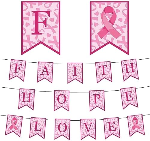 Amazon.com: Breast Cancer Awareness Decorations Breast Cancer Banner ...