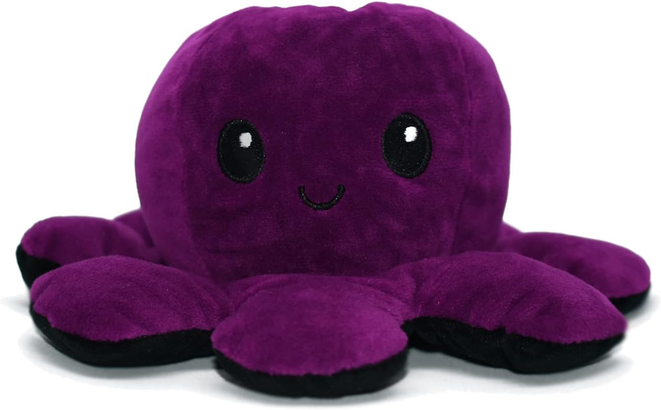 JLM UK Reversible Octopus Plush, Double-Sided Flip Octopus, Soft ...