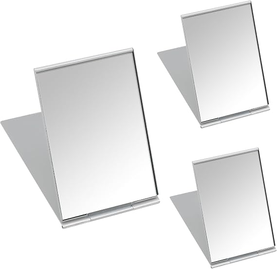VEGCOO 3 Pcs Compact Mirrors in 3 Sizes, Small Travel Mirror Ultra Slim ...