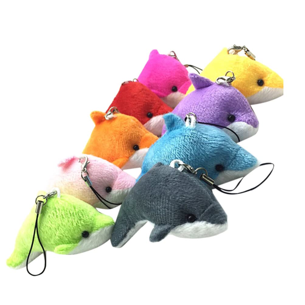 Amazon.com: EXCEART Plush Dolphin Pendant 5pcs Mini Plush Animals ...