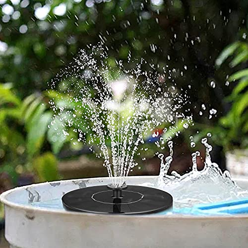 Fontein op zonne-energie, vijverpomp met 6 sproeiers, tuinwaterpomp ...