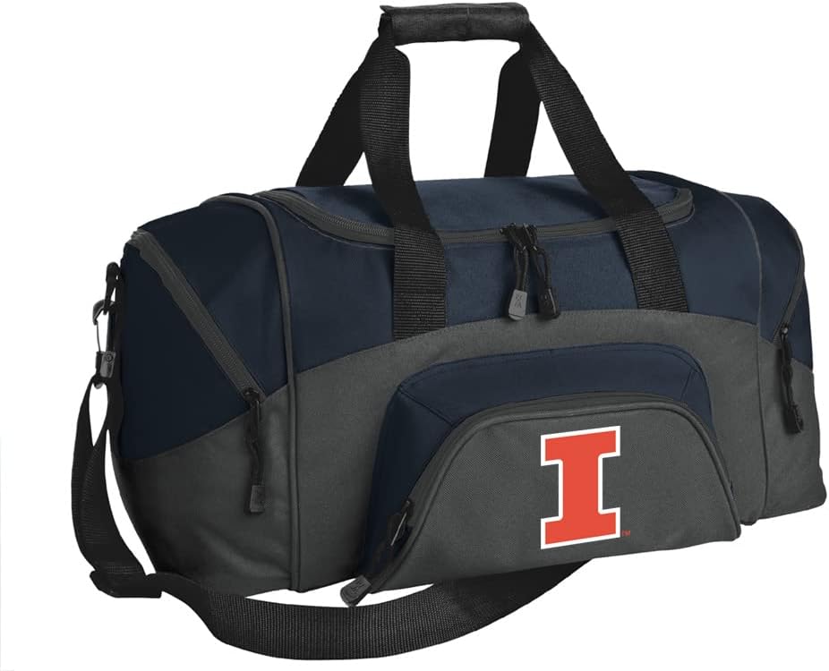 Amazon.com: SMALL University of Illinois Gym Bag Deluxe Illini Travel ...