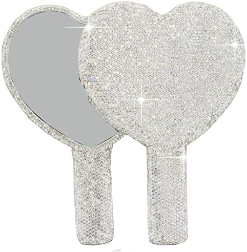 Amazon.com - Bestbling Bling Rhinestone Heart Handheld Mirror ...