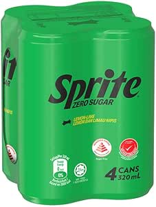 Sprite Zero Sugar, 320ml (Pack of 4) : Amazon.sg: Grocery