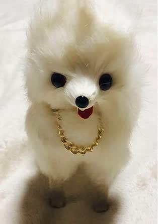 Amazon.co.jp: Retro Dog Rabbit Fur Rear Fur Spitz Pomeranian Plush Toy ...