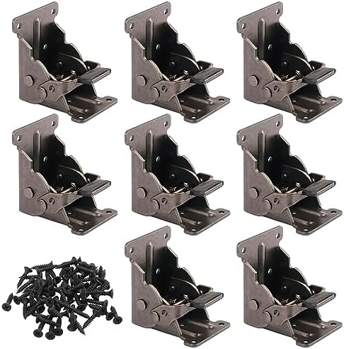 8 Pack Folding Leg Brackets, Folding Table Leg Bracket, Self-Locking ...