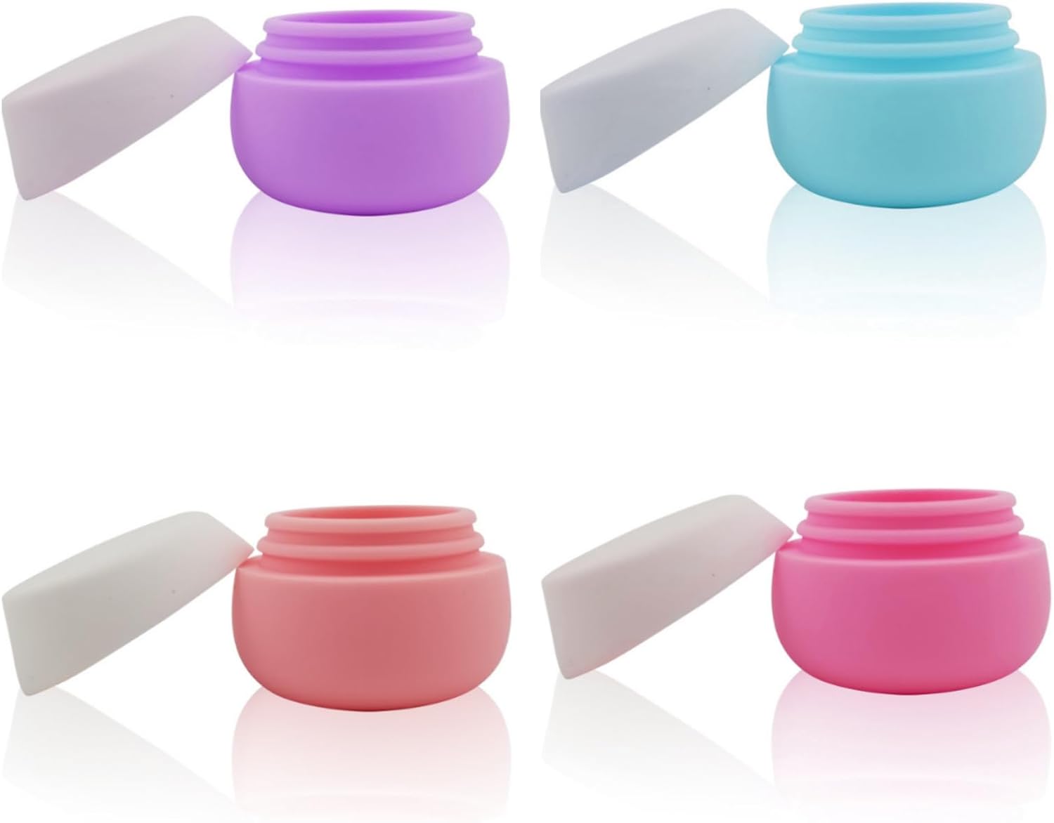Amazon.com: MYHJL 4 Pieces Leak-proof Silicone Cream Jars Silicone ...
