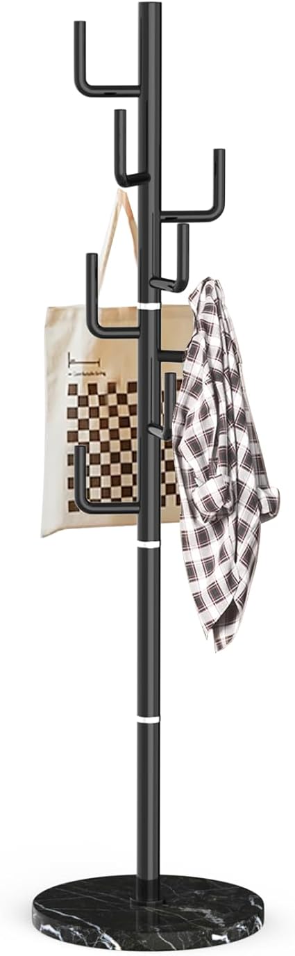 Amazon.com: LOZABEE Modern Metal Coat Rack Stand with Natural Marble ...