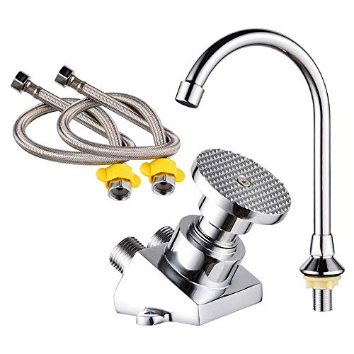 Foot Operated Mixer Tap Single Cold Pedal Switch Valve Copper - Want It All