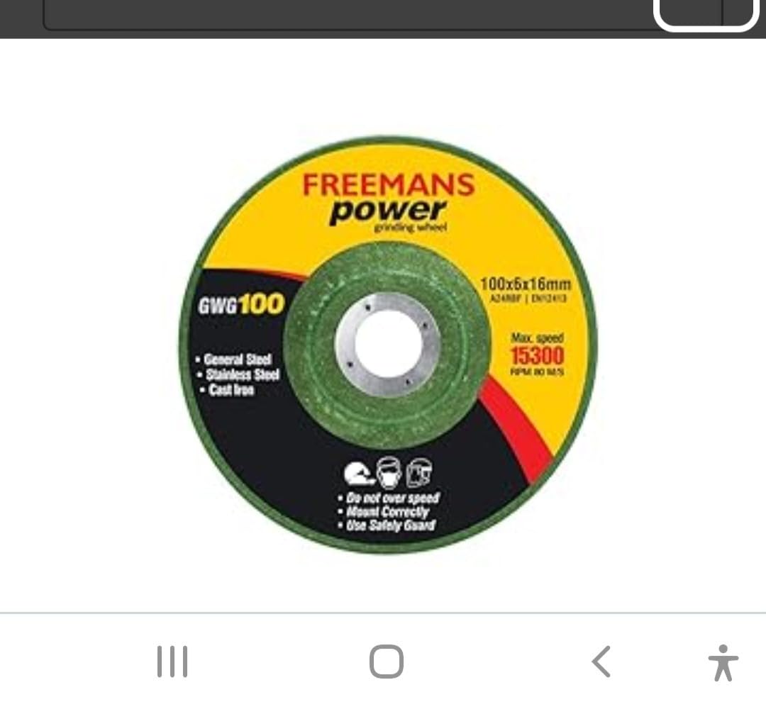 FREEMANS 4-Inch Power Grinding Wheels-(Set of 25 Pieces)- Green ...