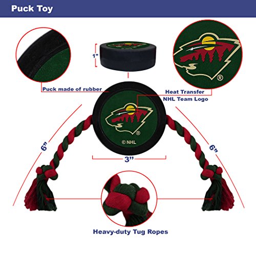 Snapklik.com : NHL Minnesota Wild Puck Toy For Dogs & Cats Play Hockey