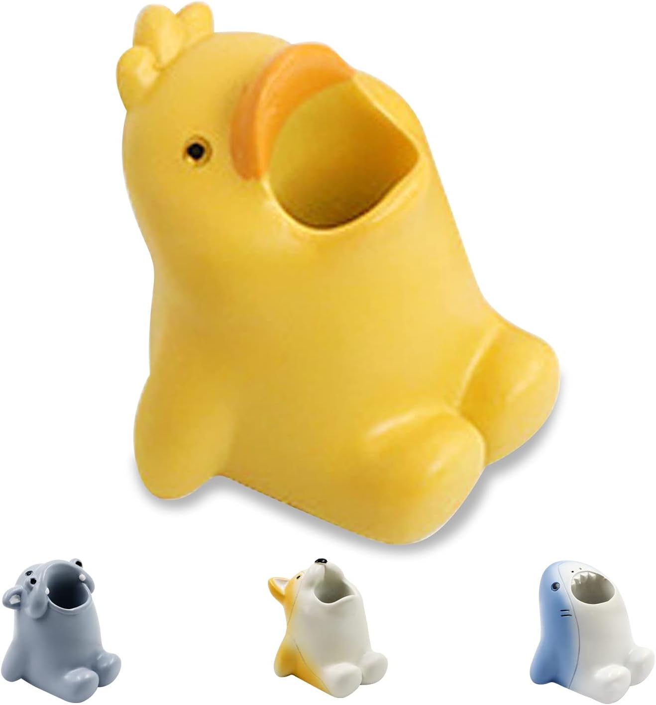 Amazon.com: Cute Cartoon Toothbrush Holder for Kids, Fun Resin Pen ...