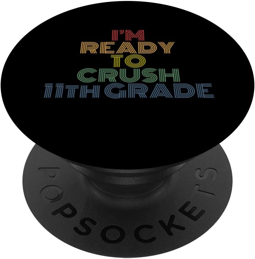 Back To School I’m Ready To Crush 11th Grade Retro 70s PopSockets ...