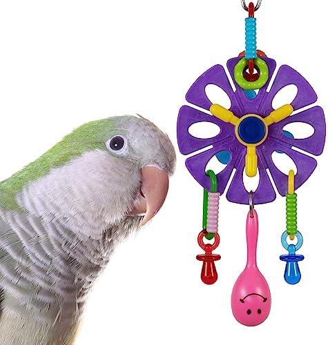 Amazon.com : Super Bird Creations SB1198 Maraca Flower Bird Toy ...
