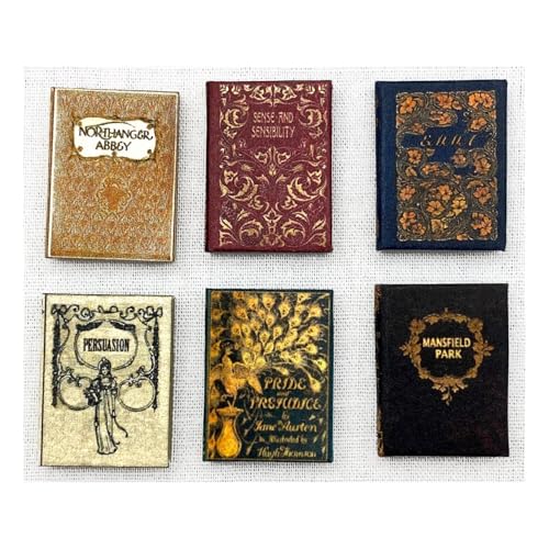 Amazon.com: 6 Pc Miniature 1:12 Scale Book Set Illustrated Readable ...