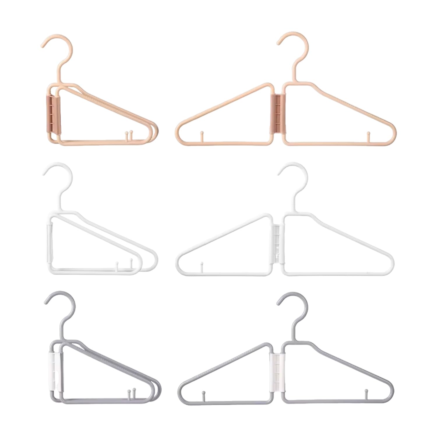 Amazon.com: 6 Pcs Portable Foldable Travel Hangers - Plastic Foldable ...