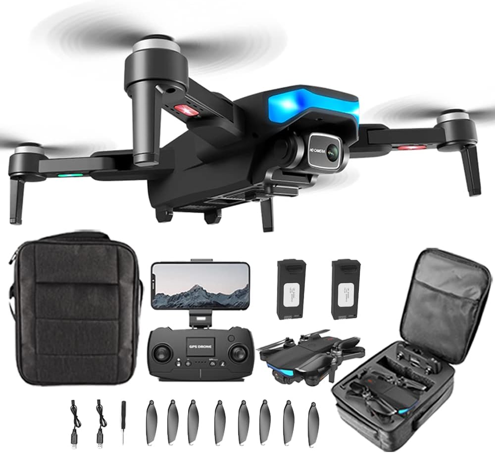 Amazon.com: Cotwodfa F188 GPS Drones with 6K Camera for Adults, 2 ...