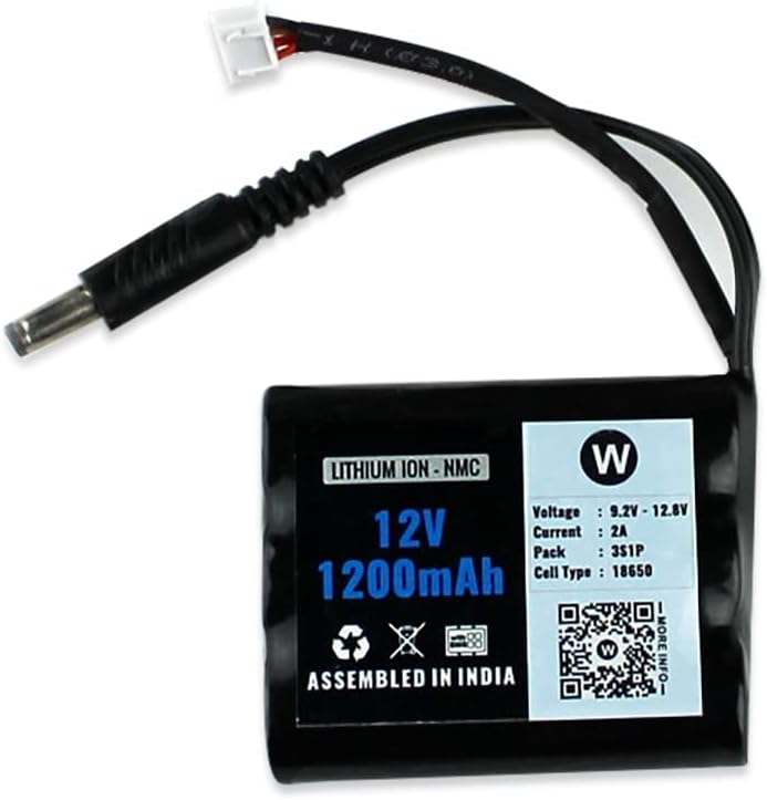 WATTNINE® 12V Rechargeable Lithium Battery Pack with Warranty for GPS ...