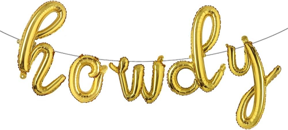 Amazon.com: RUIANSI Howdy Foil Balloons Cow Balloon Banner for Western ...