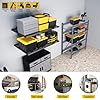 Amazon.com: Brukid 2Pack 2x3ft Adjustable Metal Garage Wall Shelving ...