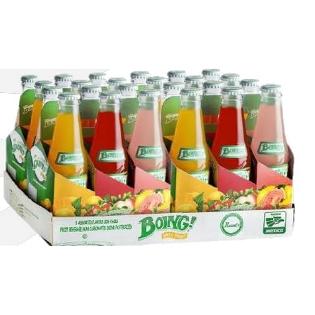 Amazon.com: Boing 8 fl oz glass bottle 24 pack Mix (master case, 192 ...