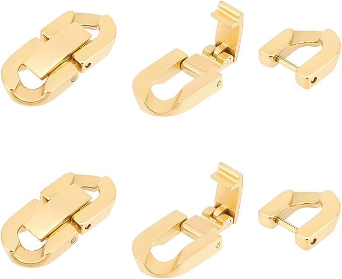 Amazon.com: UNICRAFTALE 4 Sets Stainless Steel Fold Over Clasps Oval ...