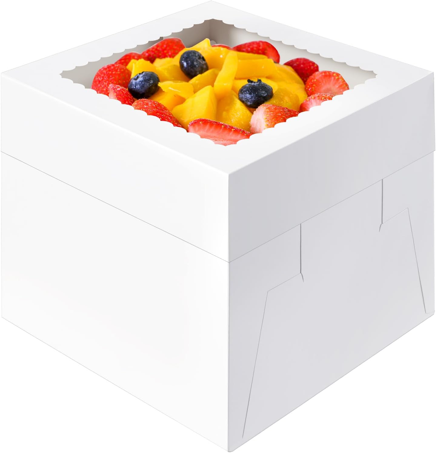 Amazon.com: Vorfre 10 Pcs Cake Boxes, 10x10x8 Inch Tall Cake Box with ...