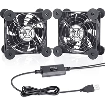 Marame Dual 80mm 5v Powered USB Computer Fan for Receiver DVR ...