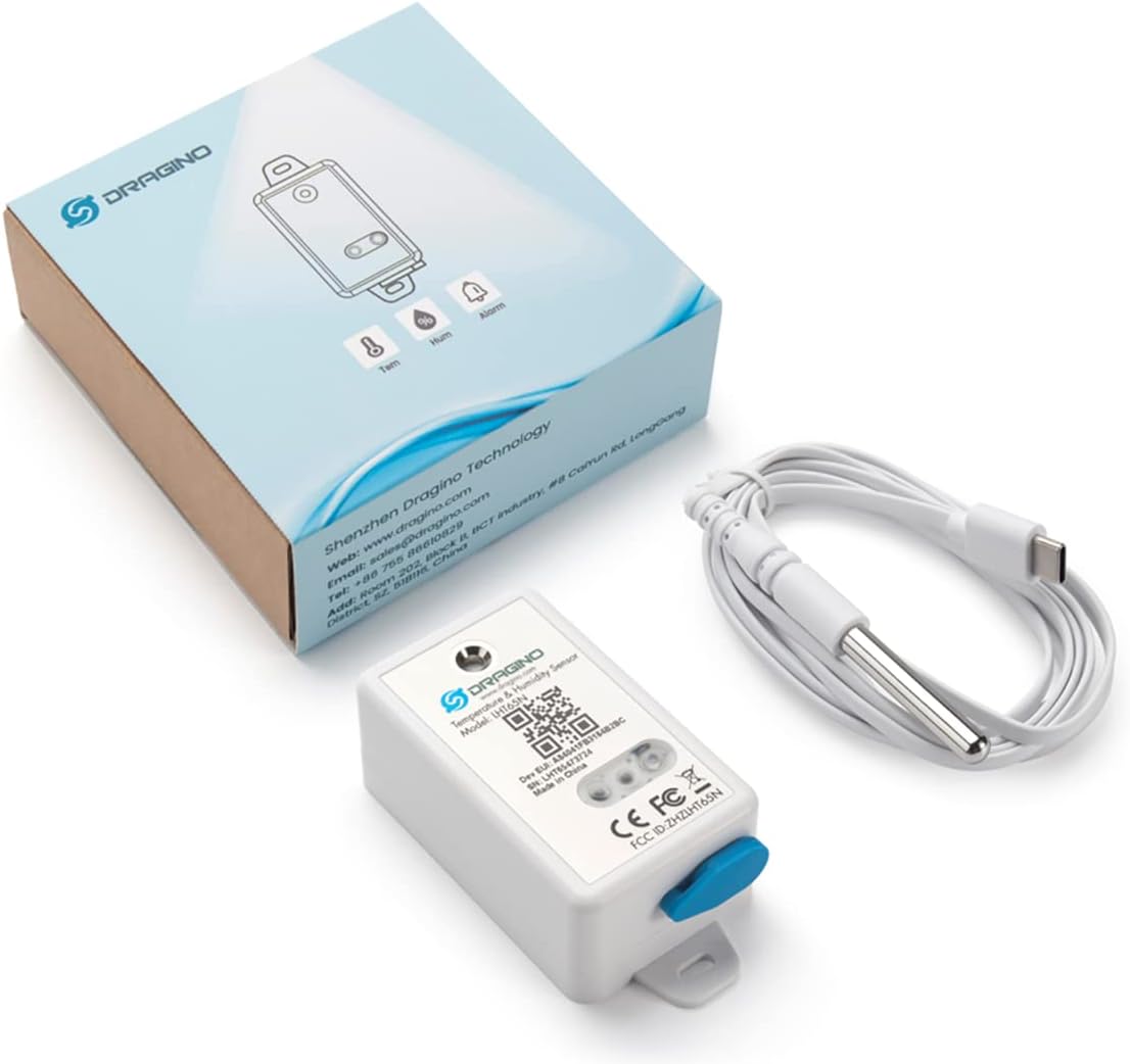 Amazon.com: Long Range LHT65N LoRaWAN Temperature & Humidity Sensor ...