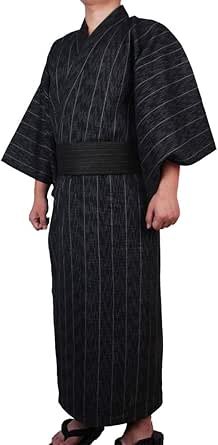 Amazon.com: thefancypumpkin Men's Japanese Yukata Japanese kimono Home Robe Pajamas Dressing ...