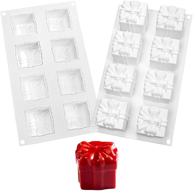 Amazon.com: mostsom Snowflower Chocolate Molds Gift Box Silicone Molds ...