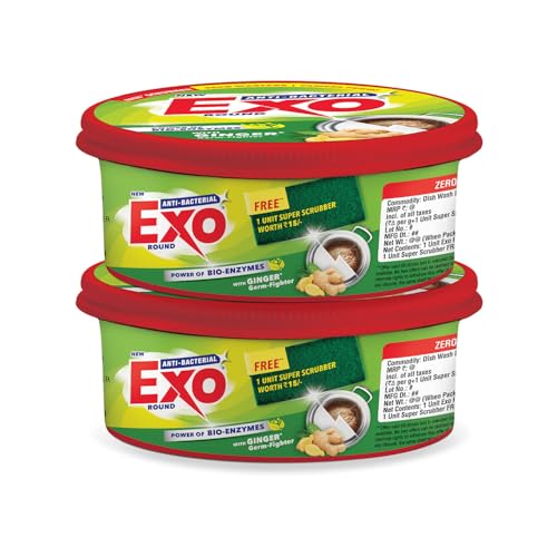 Exo Round Dishwash Bar 700gm X 2 | Complete Dishwashing Solution With ...