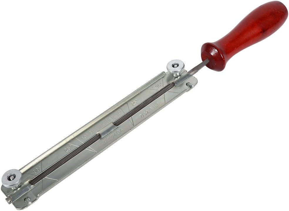 Amazon.com: Fdit Steel Chain Saw Sharpening File Set Round File Handle ...