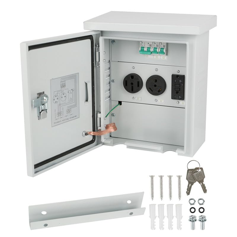Snapklik.com : Temporary Power Outlet Panel, RV Electrical Panel RV ...