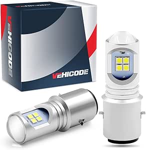 VEHICODE BA20D H6 LED Motorcycle Bulb 10-30V 6000K White Light ...