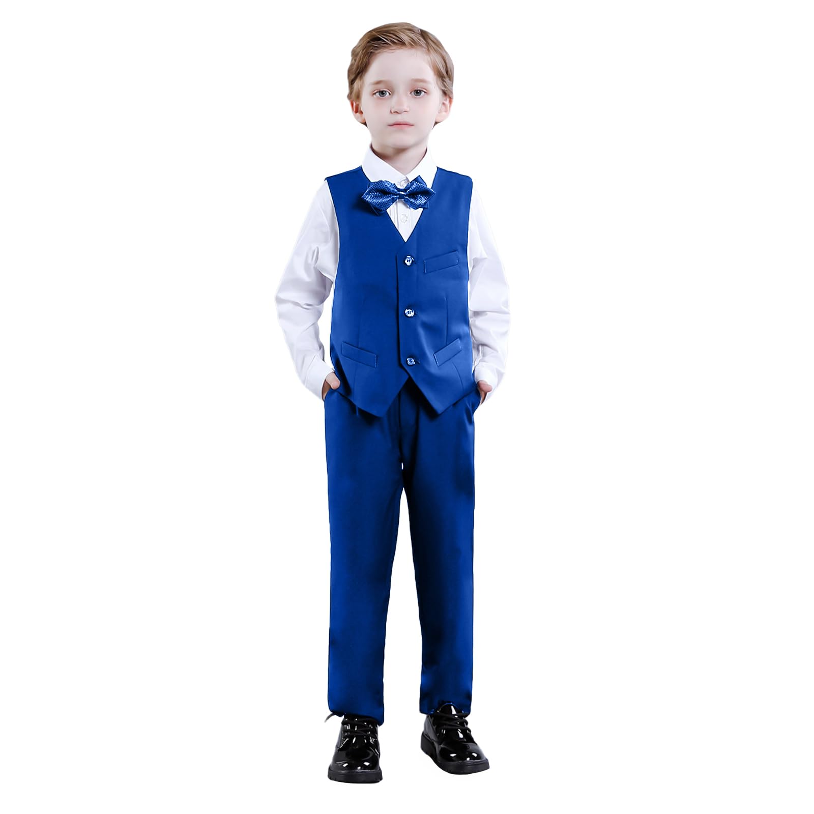 Snapklik.com : Formal Boys Suit Set Kids Dress Clothes Vest And Pants ...