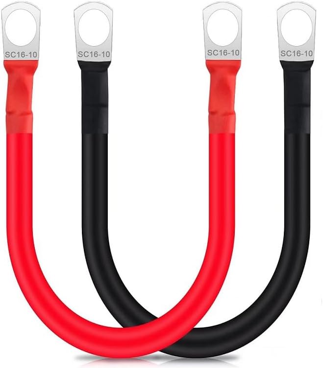 Mugetech Battery Inverter Cable, 2Pcs Battery Terminals Connectors 12V ...