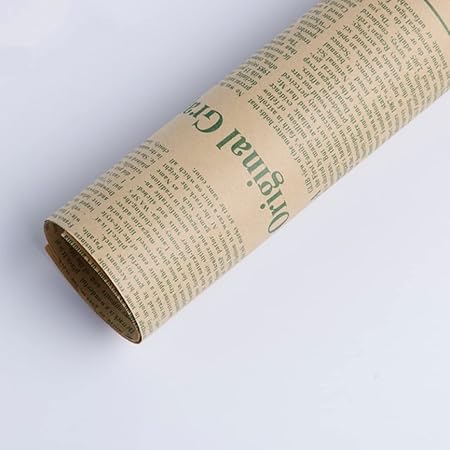 Amazon.com: Vintage Newspaper Wrapping Paper, 24" X 20 FT ROLL ...