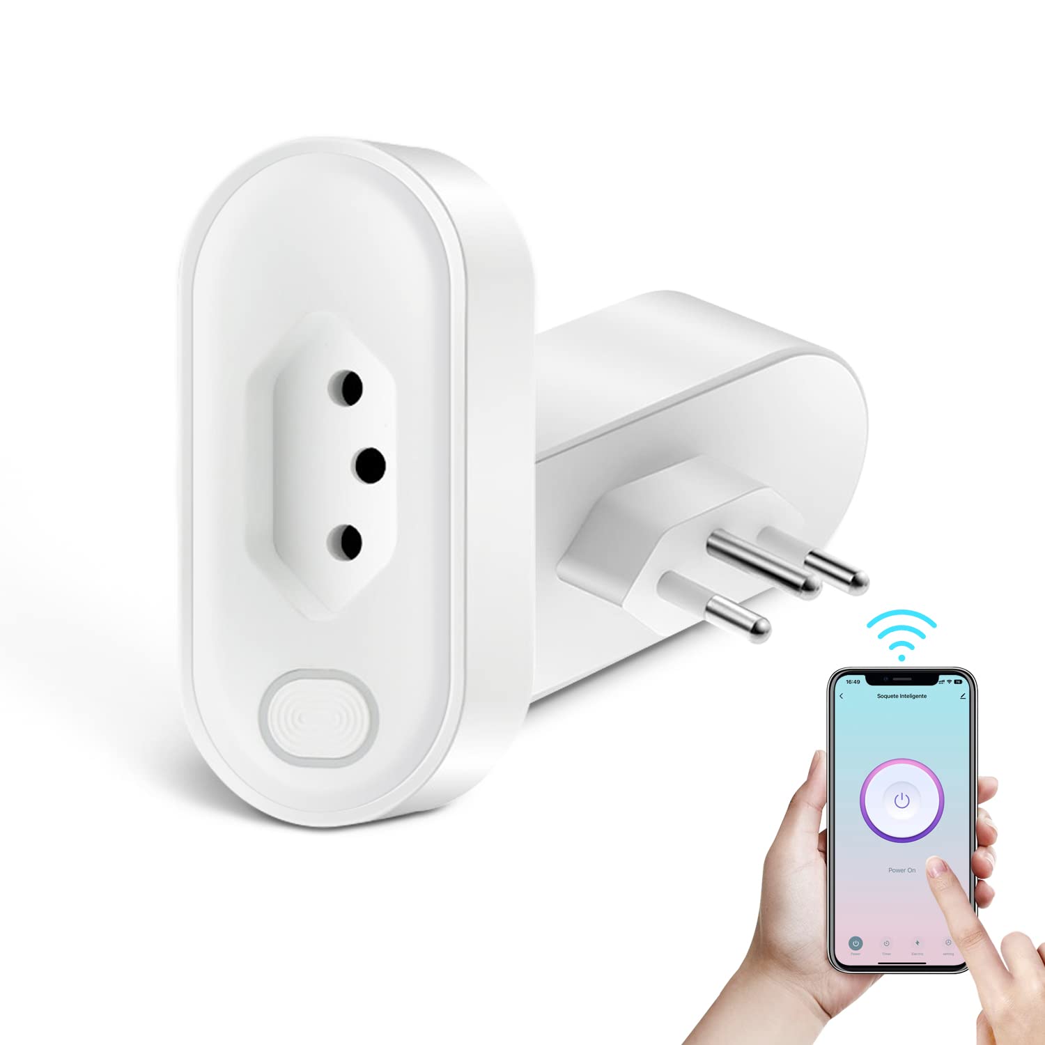 MIUCDA Tomada Inteligente Wifi 20A Consumo De Energia Smart Home ...