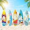 Amazon.com : 5Pcs Aloha Surfboard Beach Yard Signs Summer Beach Yard ...