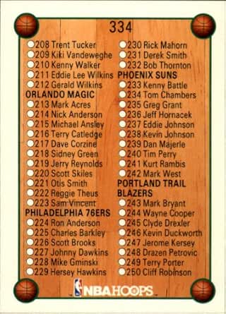 Amazon.com: 1990 Hoops Basketball Card (1990-91) #334 Checklist 3 ...