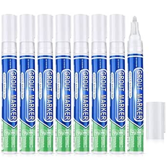 MAKINGTEC 8Pcs White Tile Paint Marker, Waterproof Grout Paint Pen ...