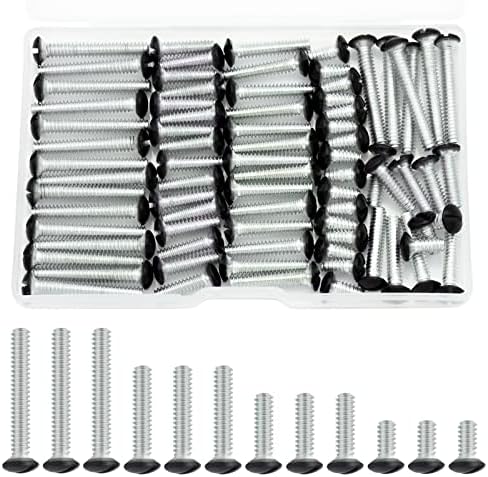 100 Packs Wall Plate Screws, Taezn Outlet Cover Screws 4 Length Sizes 6 ...