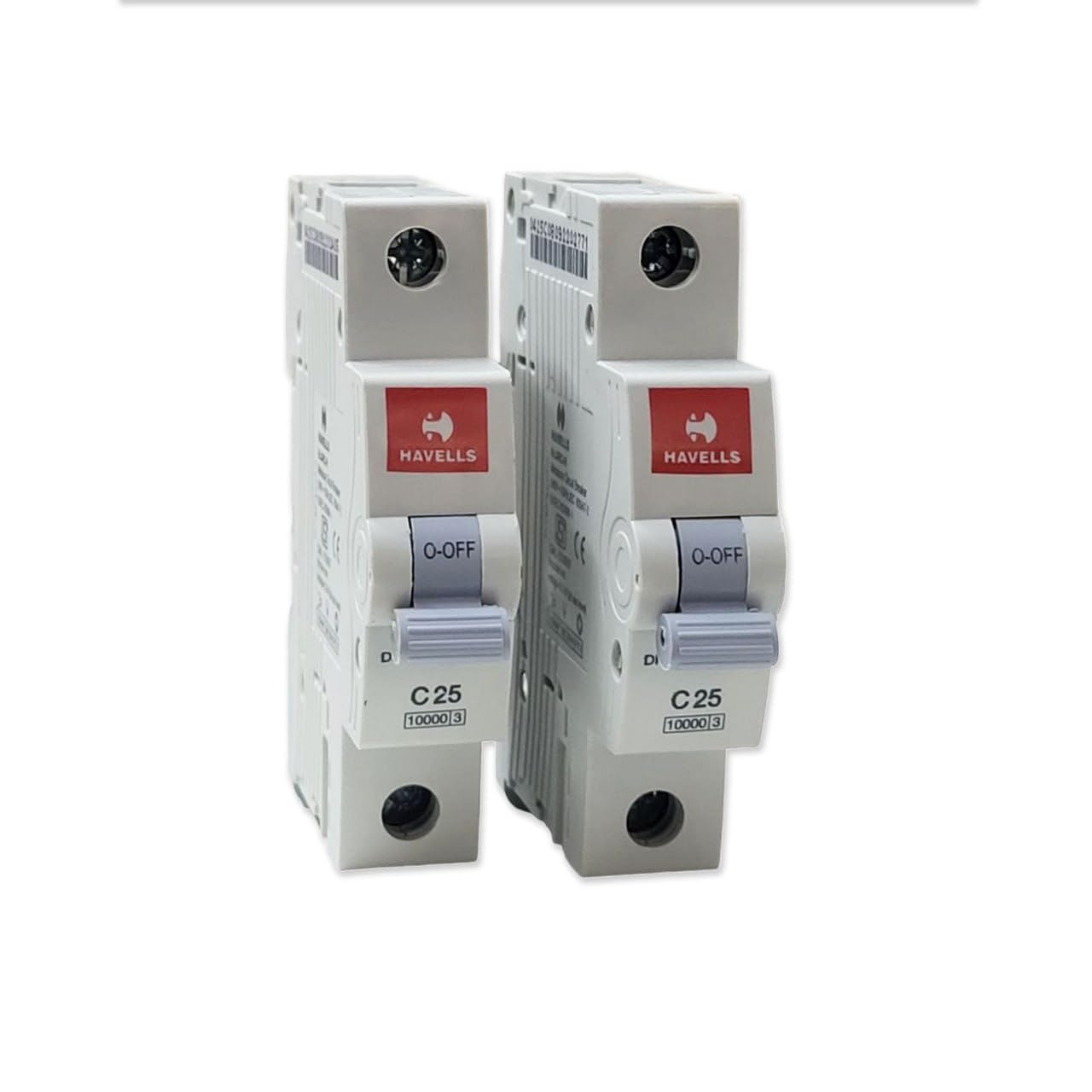 HAVELLS PVC Plastic 25A MCB SP C Curve (White) PACK OF 2 NOS : Amazon ...