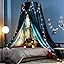 Amazon.com: Kertnic Gorgeous Star Printed Bed Canopy for Girls & Adults ...