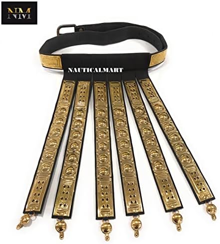 Amazon.com: Handmade Roman Leather Apron Belt Brass Fittings - Wearable ...
