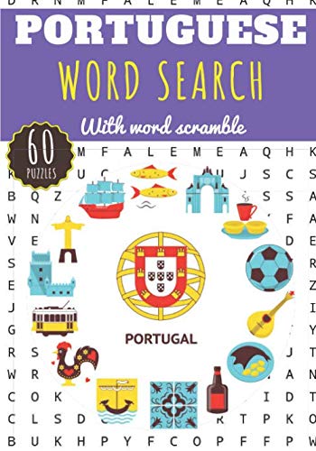 Portuguese Word Search: Challenging Puzzle Brain book For Adults, Kids ...