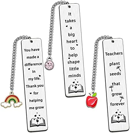 3PC Teacher Bookmark Gifts Thank You for Helping Me Grow and Learn Best ...