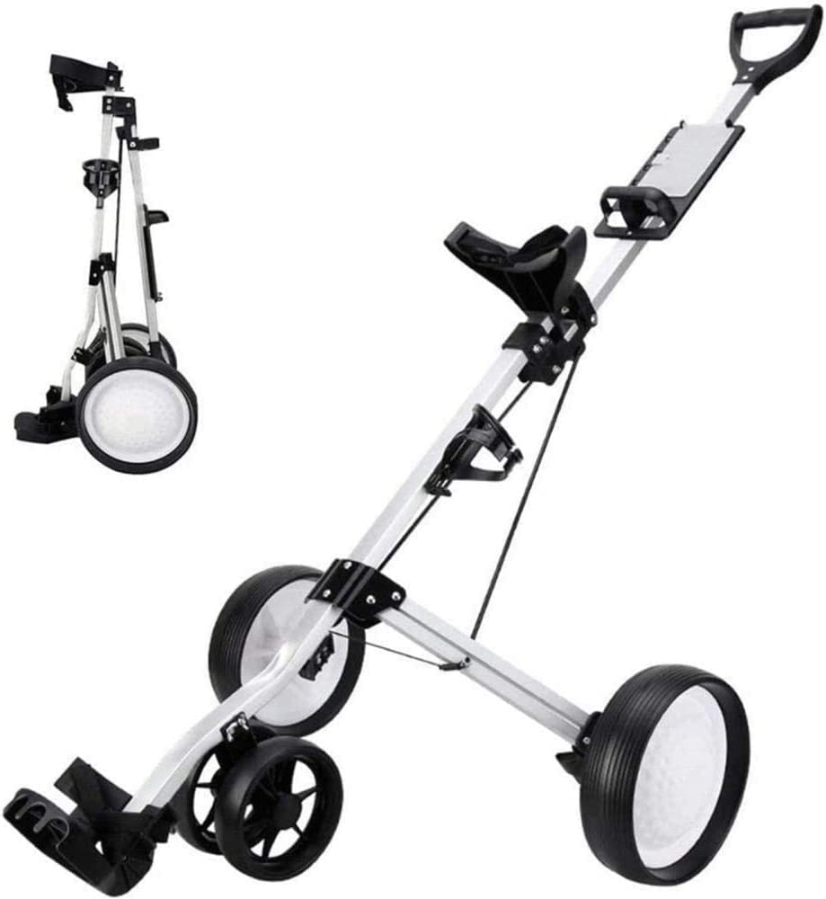 Golf Trolleys 4 Wheel Golf Cart Push Pull Folding Golf | Desertcart KUWAIT